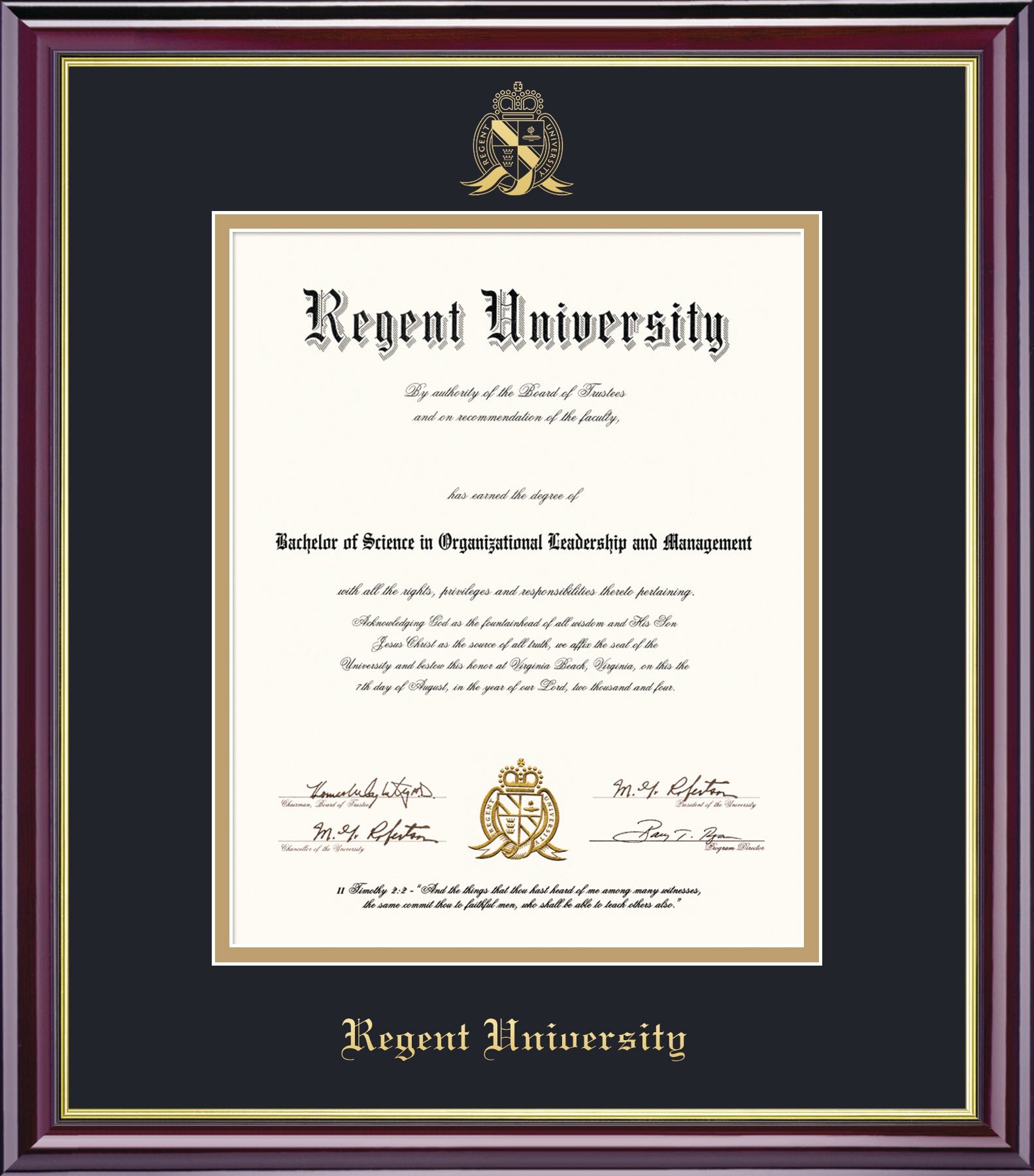 PhD/Law Windsor Diploma Frame (Special Order) | Regent Gift Shop