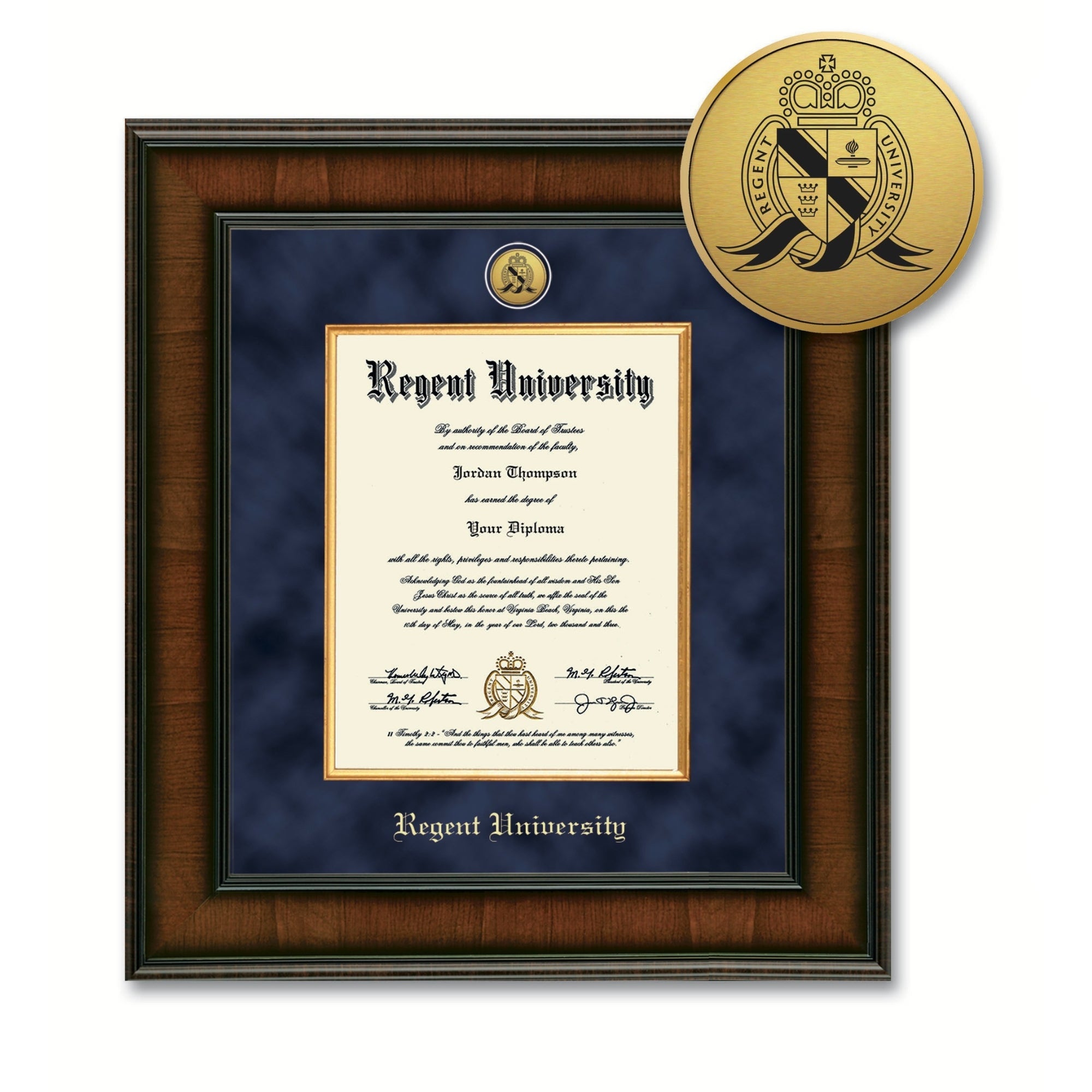 PhD/Law Presidential Engraved Diploma Frame | Regent Gift Shop
