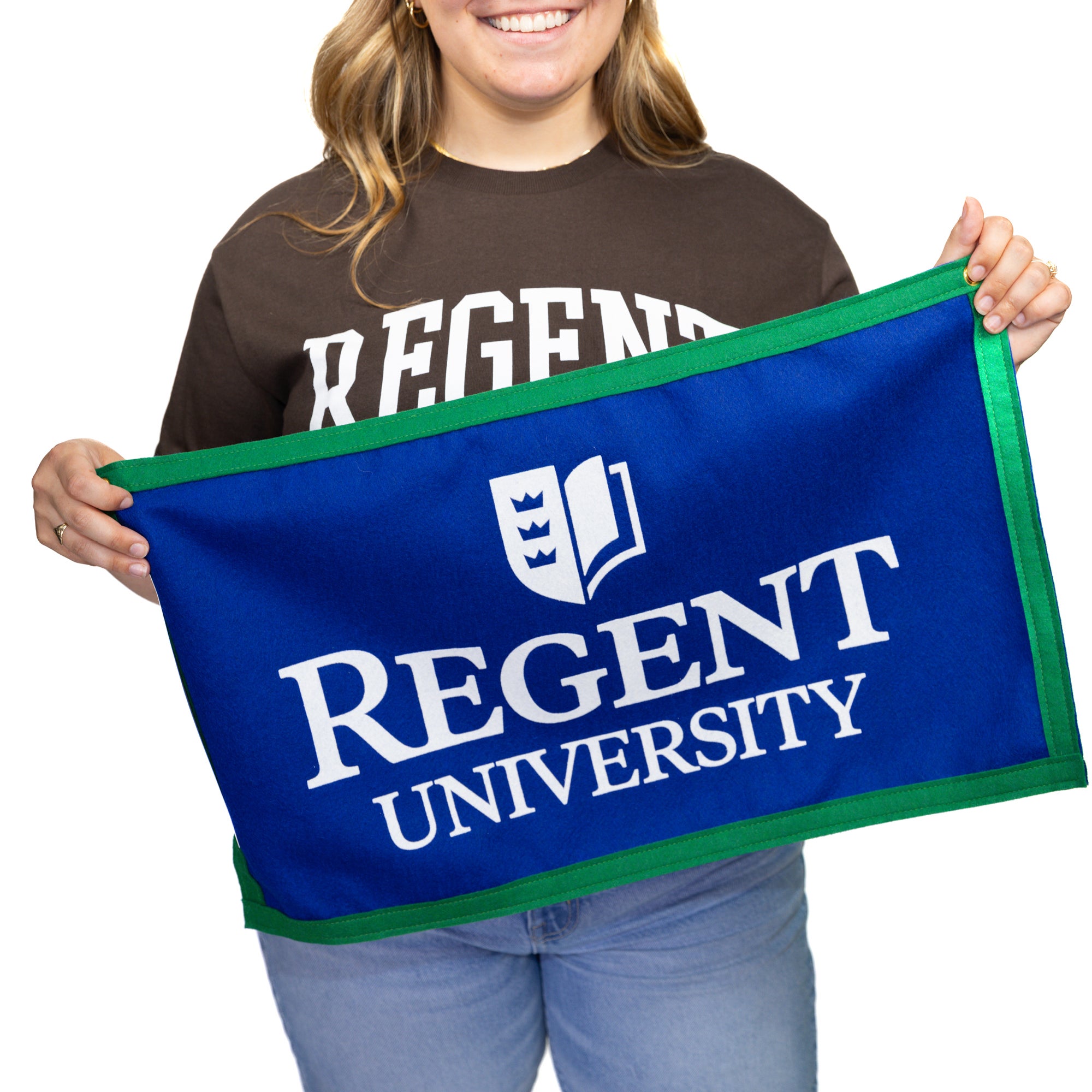 Regent Logo Felt Banner - Blue | Regent Gift Shop