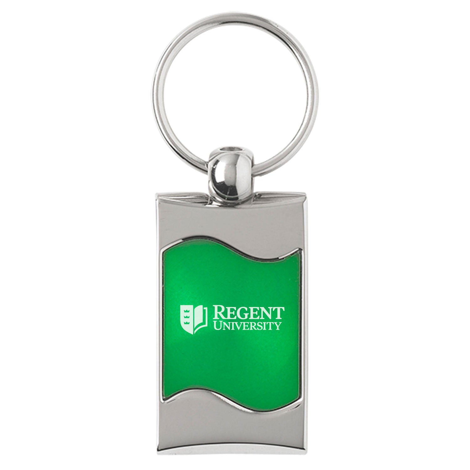 Regent University Wave Key Tag - Blue or Green | Regent Gift Shop