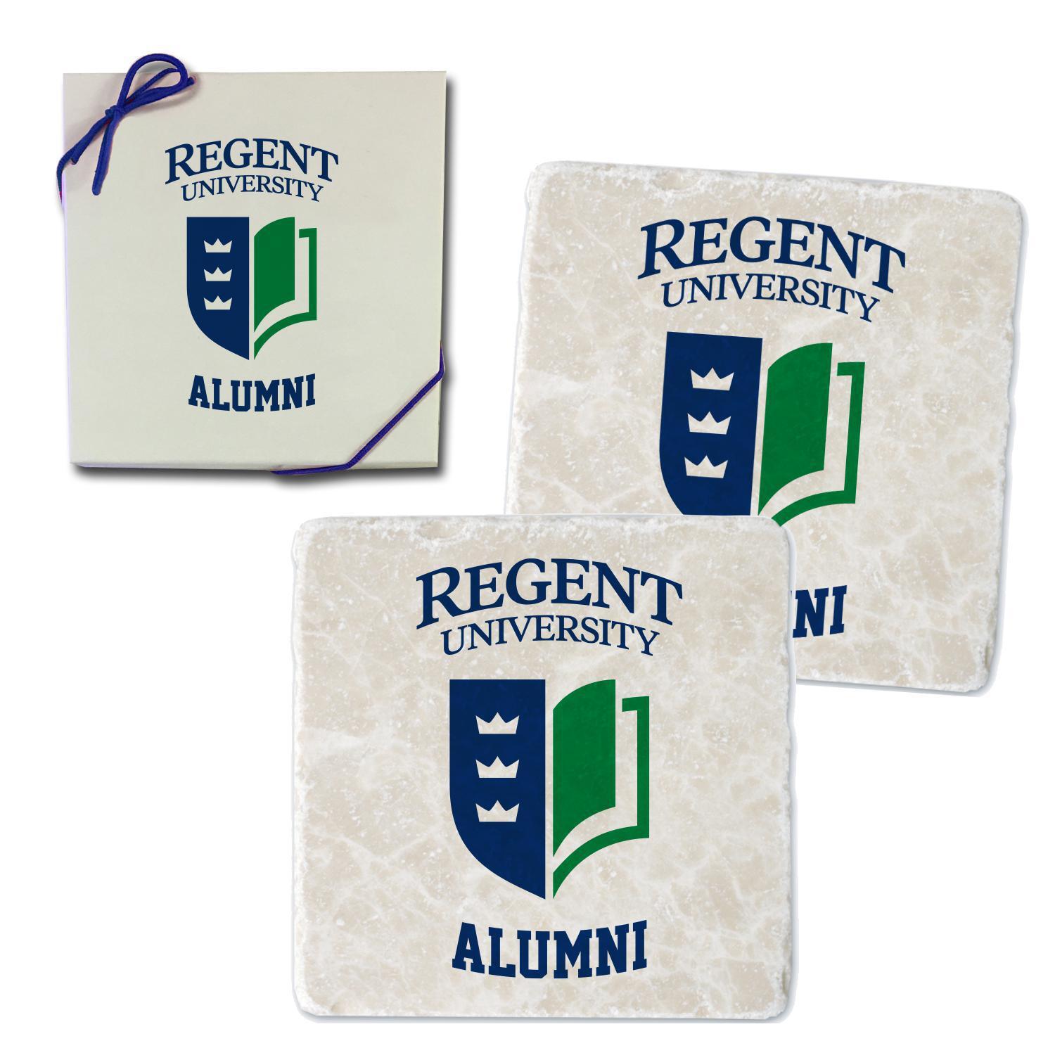 Regent Alumni Stone Coasters - 2 Pack | Regent Gift Shop